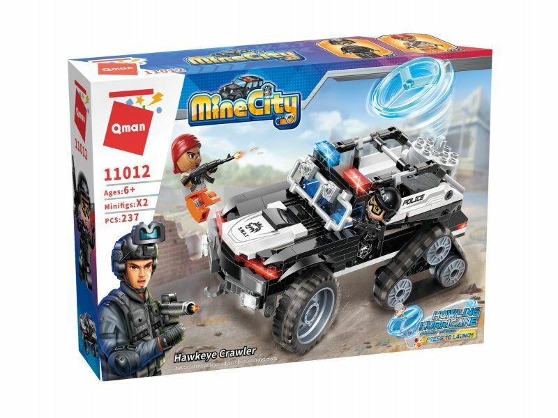 Конструктор Qman "Полицейский джип", 237 деталей, 11012