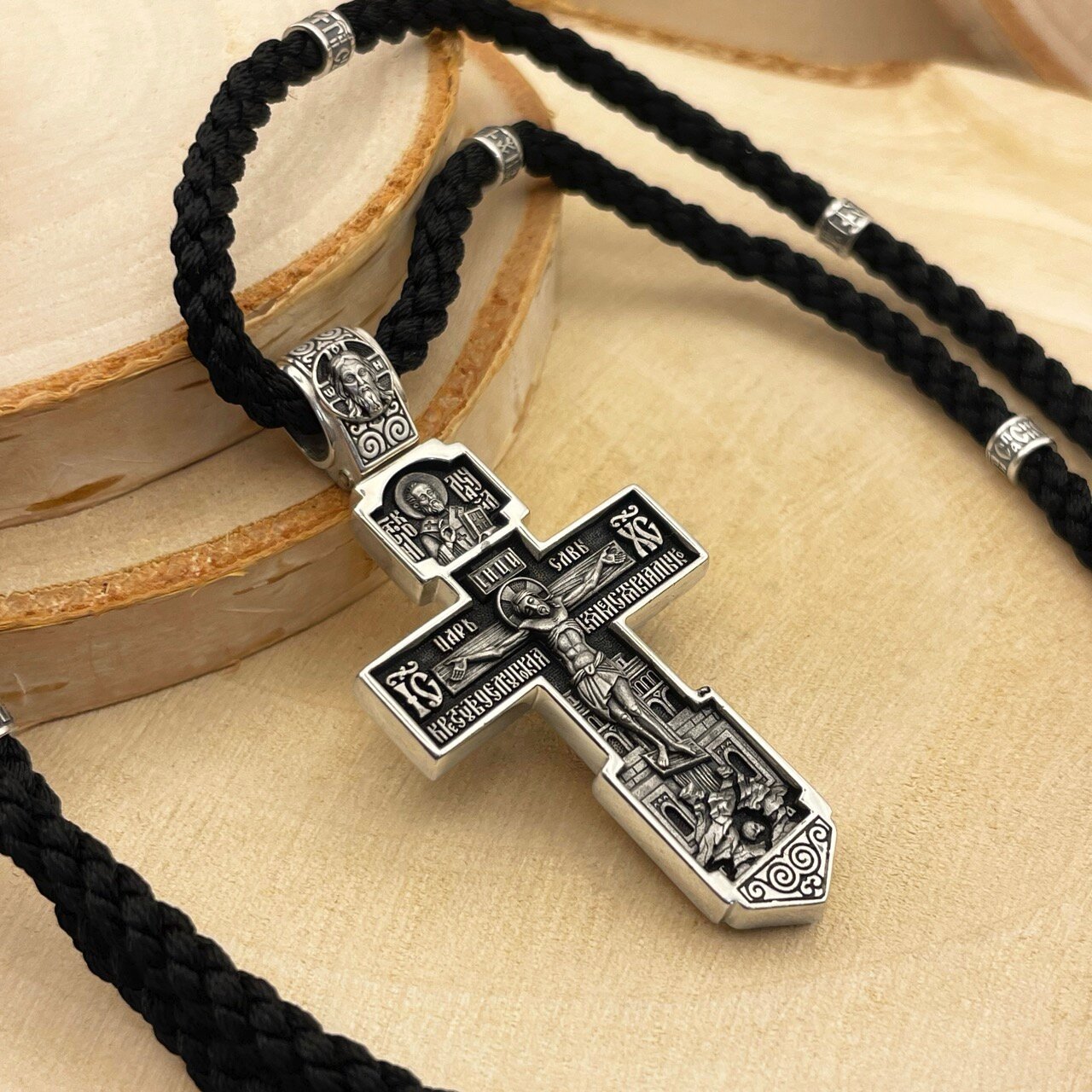 Комплект украшений, серебро, 925 проба, чернение, оксидирование