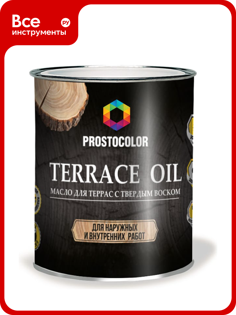Масло для террас простоколор бруно, 2,2 л 83860, из высококачественных