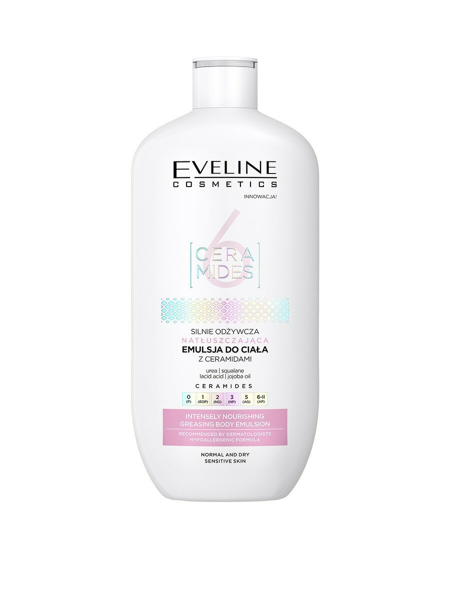 EVELINE 6 CERAMIDES Интенсивно-питательная жирная эмульсия для тела 350мл 5903416047605
