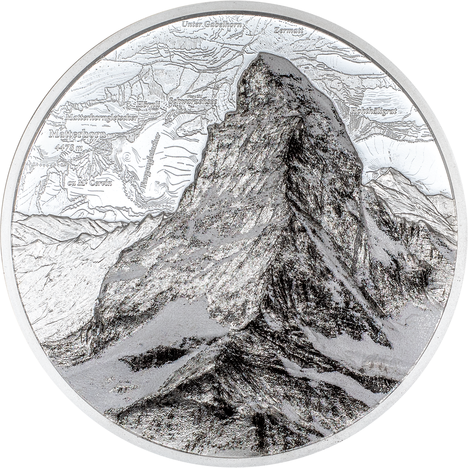 Монета серебряная Швейцария, 5 франков, 2025 год, "Маттерхорн"