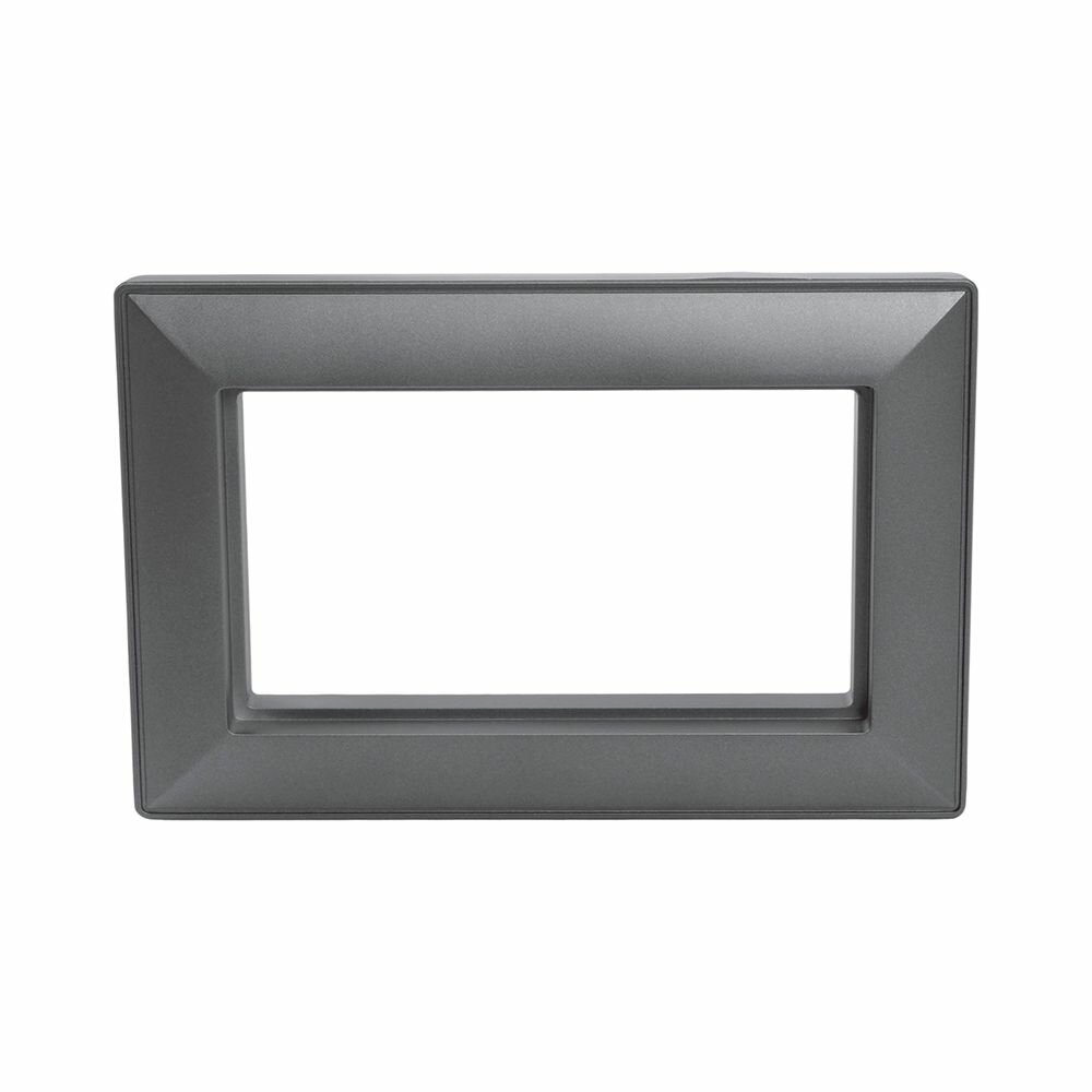 Рамка для розетки, выключателя на 2 гнезда (без перемычки), графит грифель, Катрин Stekker PFR00-7012-06 50045