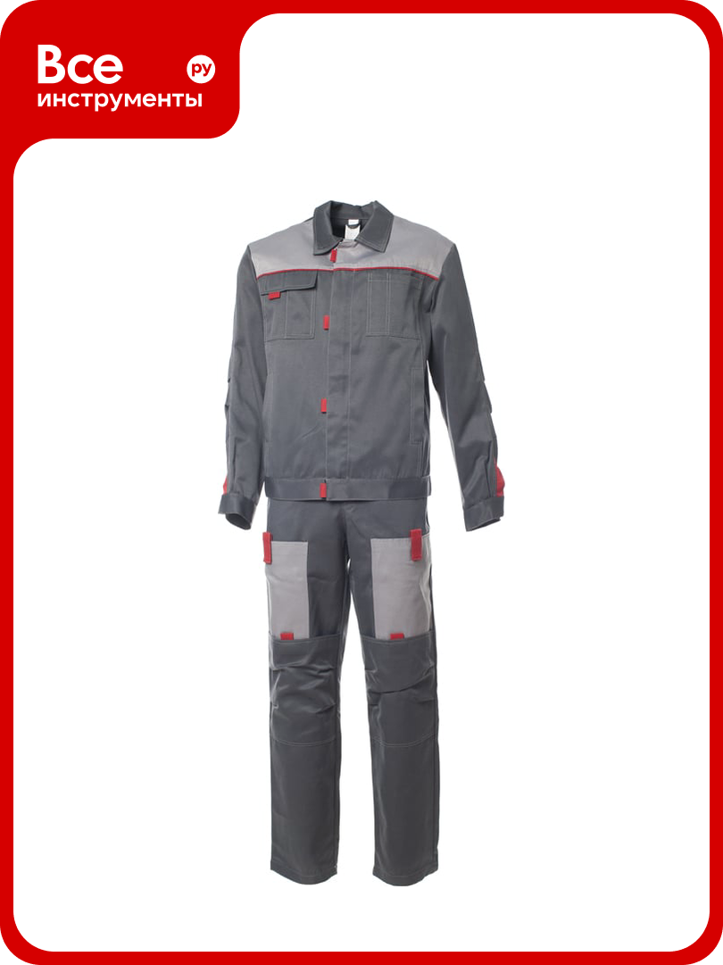 Летний костюм спрут Фаворит 2 серый, р. 52-54/104-108, рост 182-188 79917, водоотталкивающая пропитка, смесовая ткань