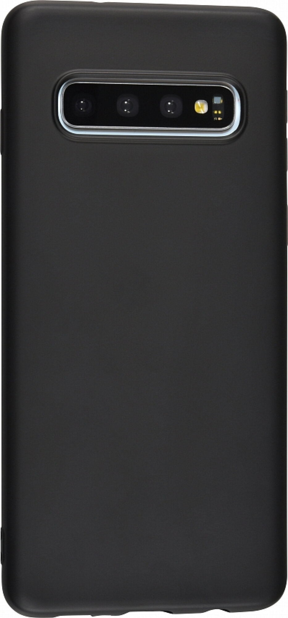 Чехол силиконовый для Samsung SM-G973, Galaxy S10, с микрофиброй внутри, X-CASE, черный