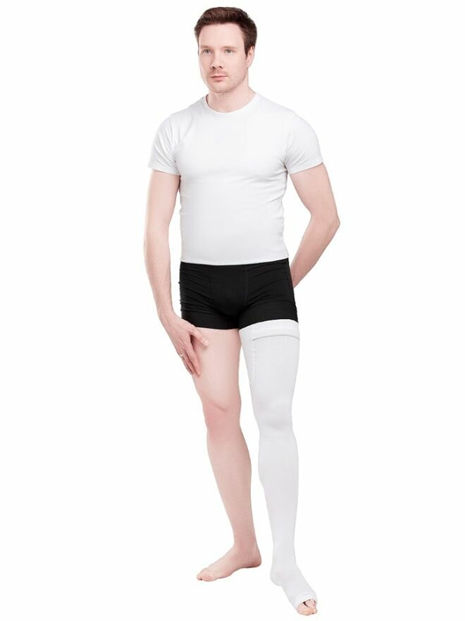 Компрессионный чулок госпитальный белый 0 класс компрессии 1 шт