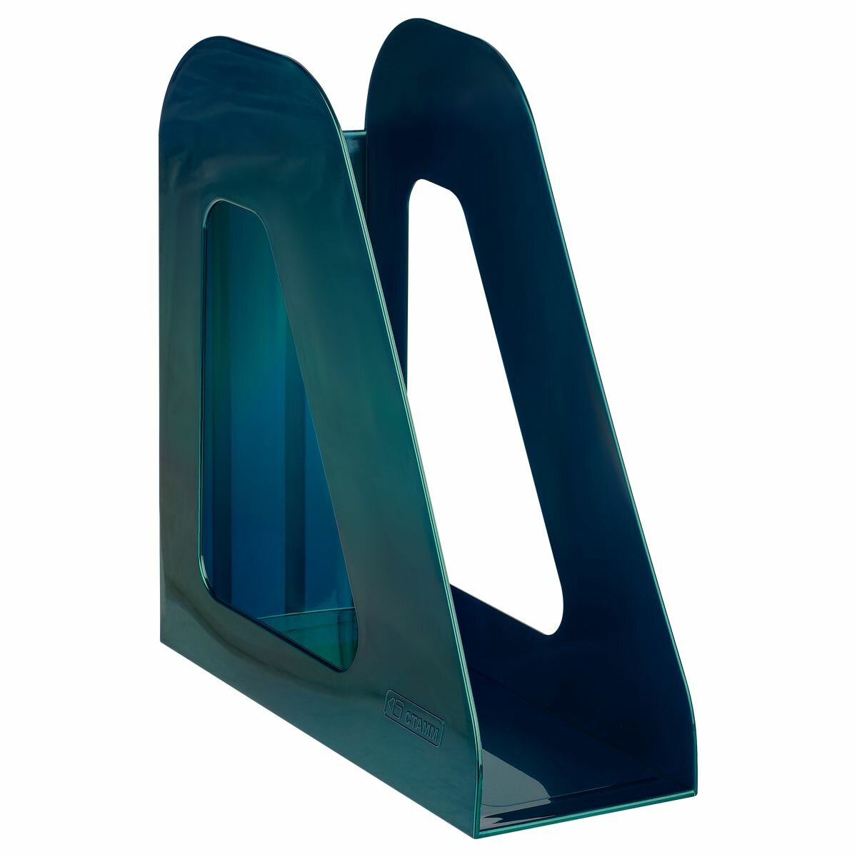 6 шт. Лоток для бумаг вертикальный СТАММ "Фаворит", зеленый "хамелеон", ширина 90мм