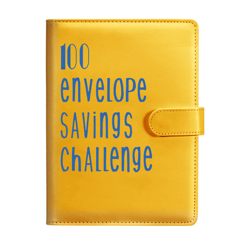 Конверт "100% экономия денег", А5, желтый, с застежкой, 100 шт