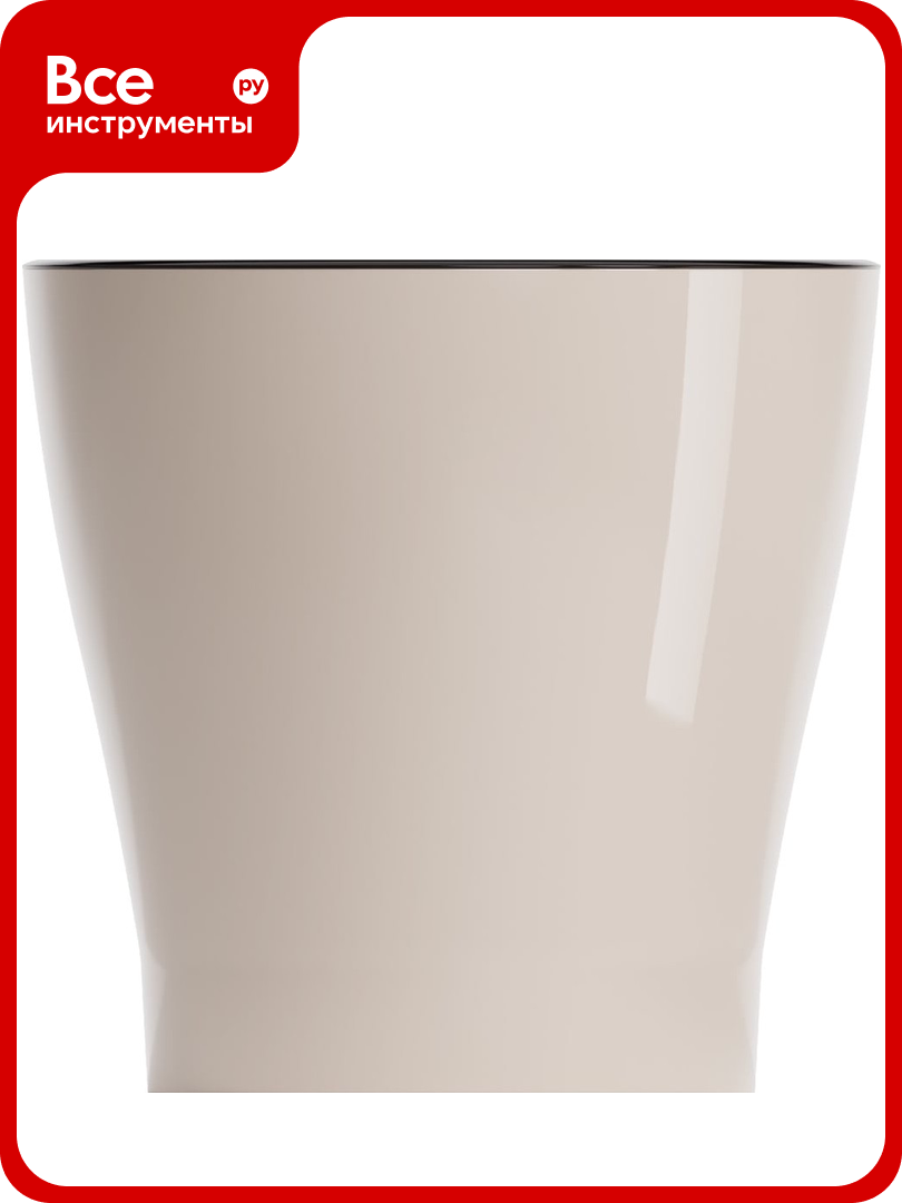 Цветочный горшок ЗПИ Альтернатива Лея 3,6 л, двойной, бежевый М7938, пластика