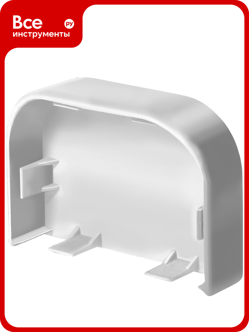 Заглушка Рувинил для кабель‑канала РКК 74×55, белый ABS‑пластик, степень защиты IP40, монтаж при температуре