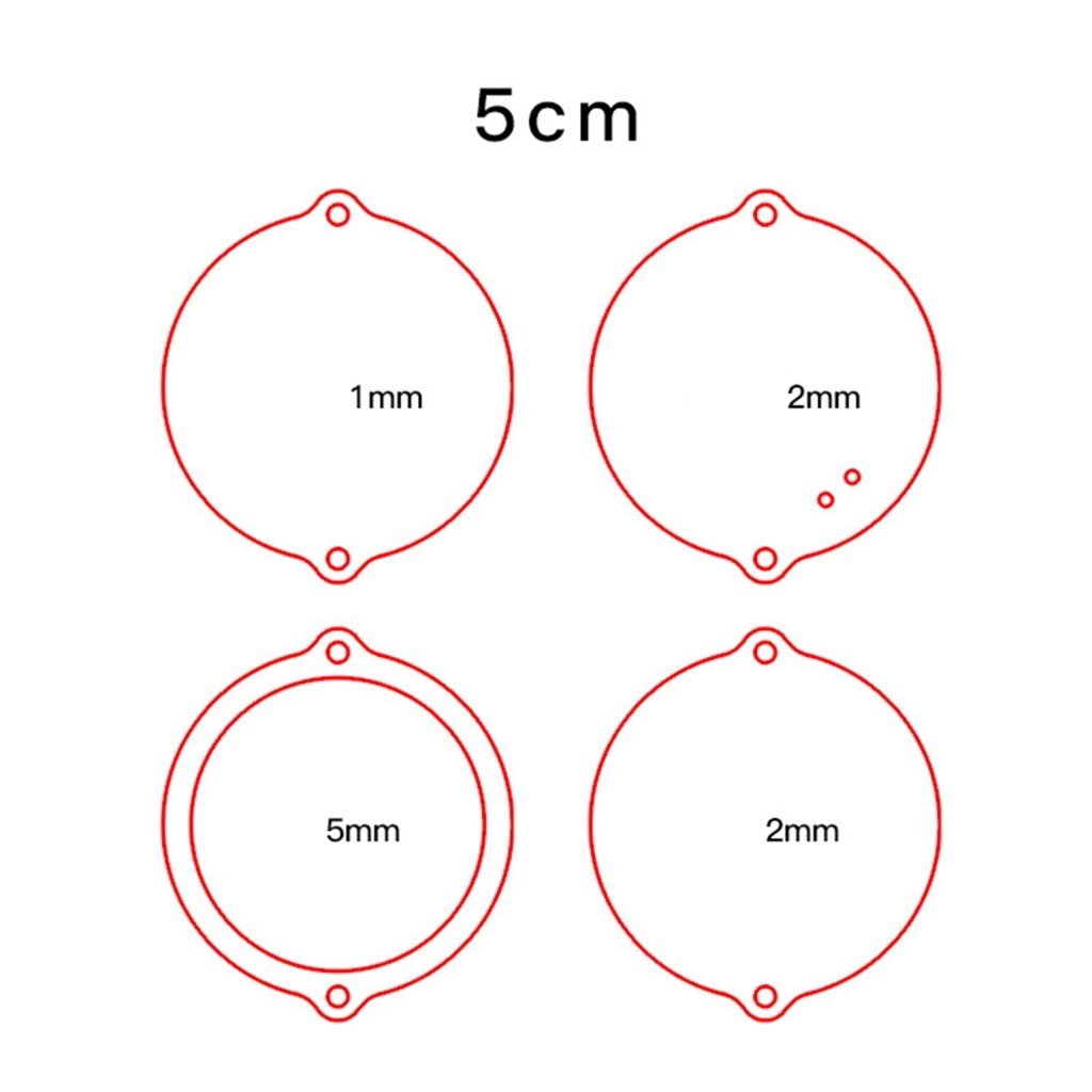 Акриловая пластина Flow hemp shell-13 круглых подвесок типа B 5 см