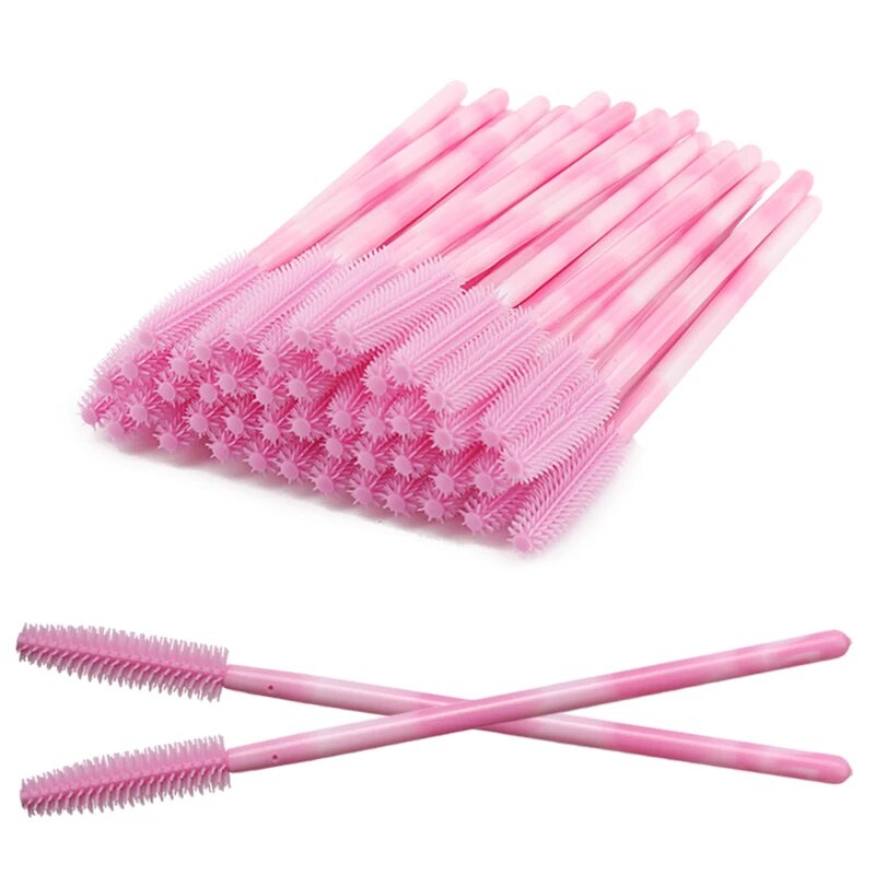 50 одноразовых щеточек для туши, Pink