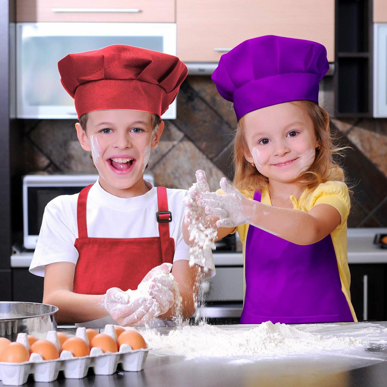 Набор из 6 предметов, детский фартук в шляпе шеф-повара