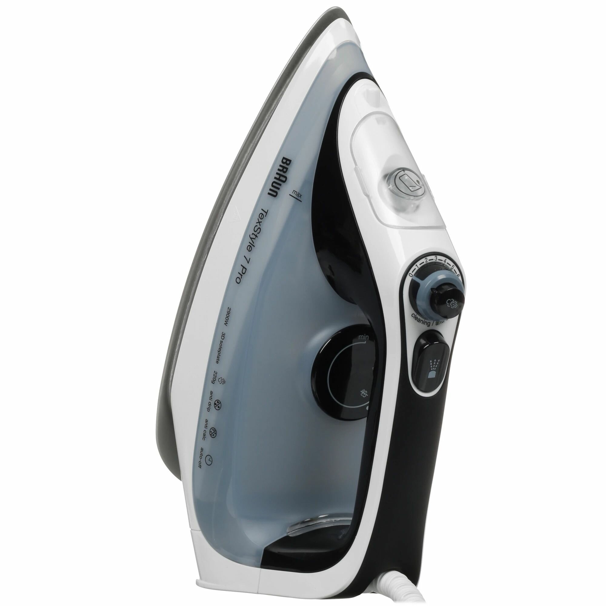 Утюг Braun TexStyle SI7149, вертикальный пар, подошва EloxalPlus, противокапельный
