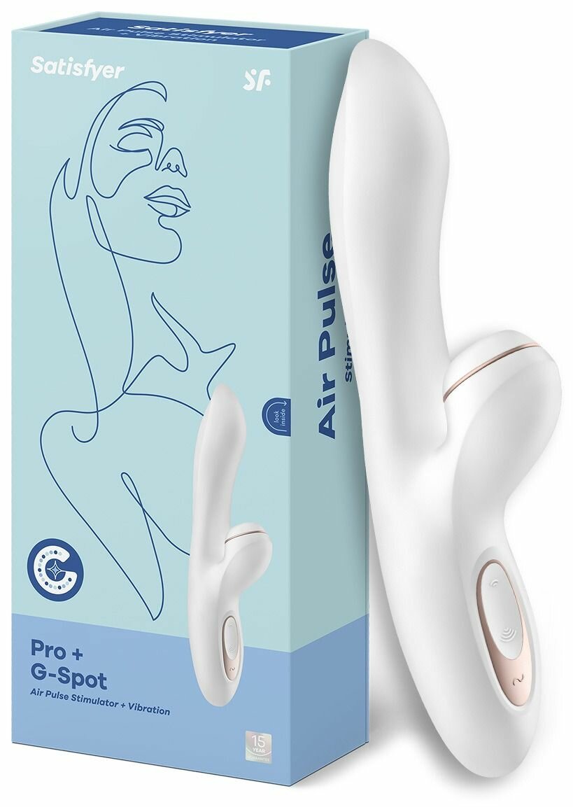 Вибратор Satisfyer с вакуумной клиторальной стимуляцией Pro + G-Spot Rabbit Сатисфаер Кролик женский вибратор