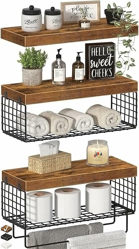 Плавающие полки для ванной над унитазом