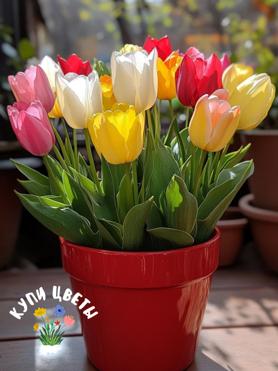 Луковицы цветов, Купи Цветы, Тюльпаны YELLOW MIX (3 луковицы)