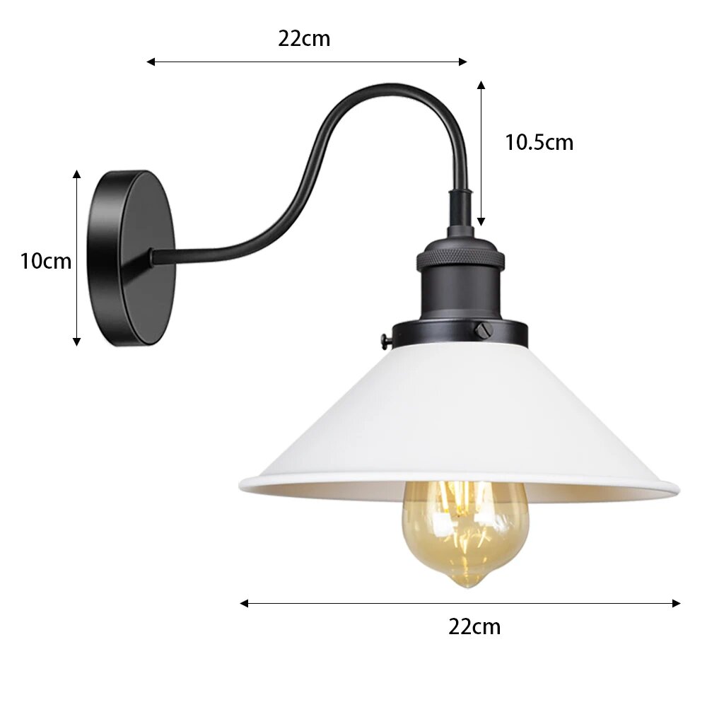 Настенный светильник, светильник на гибкой шее, настенное крепление, бра для фермерского дома, внешний светильник для крыльца для дома, прихожей, гаража, 110 В-220 В E27
