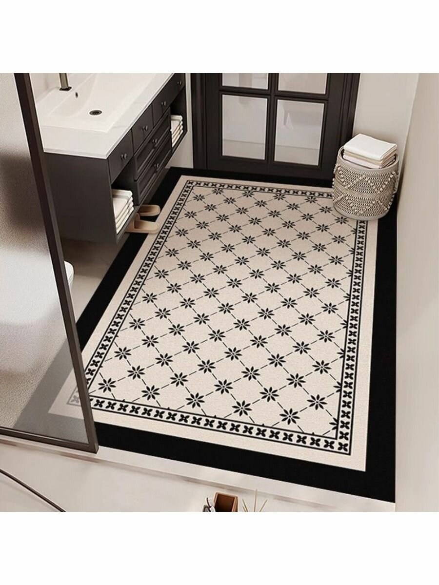 Впитывающий нескользящий коврик для пола в ванной комнате 80*120 см