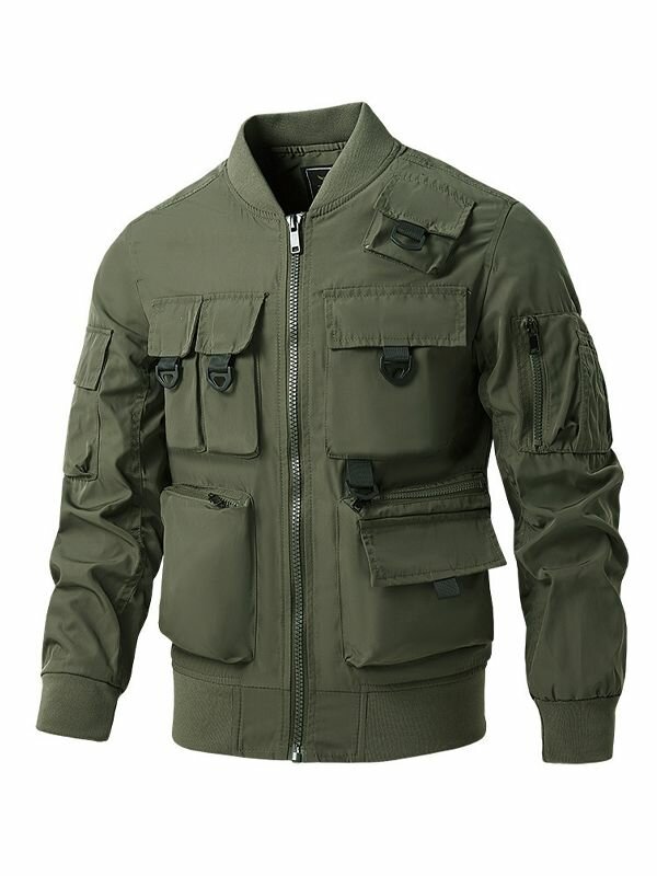 Рабочая куртка с множеством карманов в стиле милитари