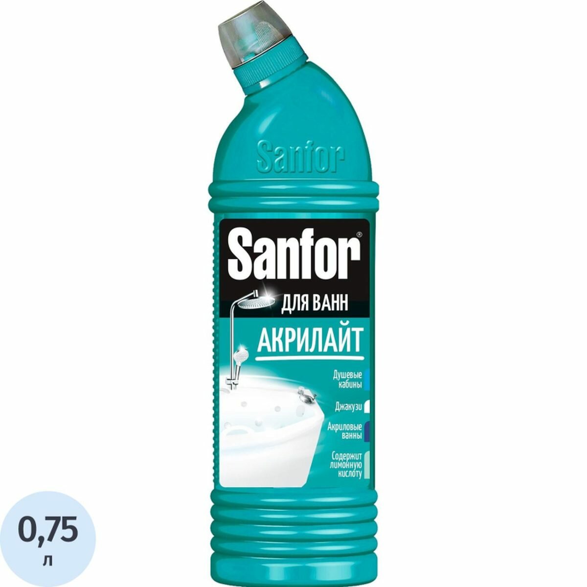 Средство для ванн и душевых Sanfor "Акрилайт", 750г (2208855), 15шт.