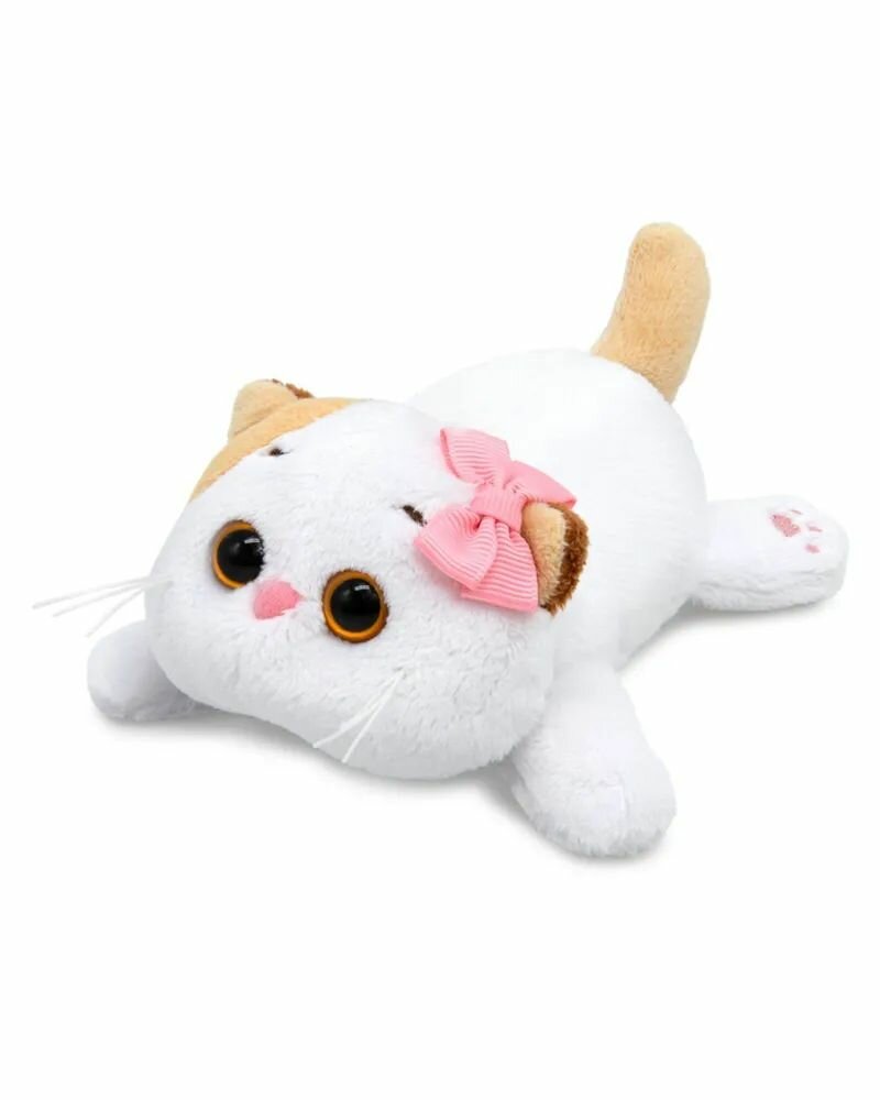 Budi Basa Мягкая Игрушка Брелок Кошечка Ли-Ли с бантиком (11см, лежачая) LKta-001