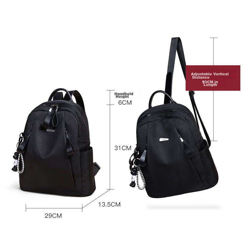 Рюкзак viney, Backpack Lightweight Travel Bag Stylish Oxford Canvas Bookba, для путешествий, лёгкий, для женщин