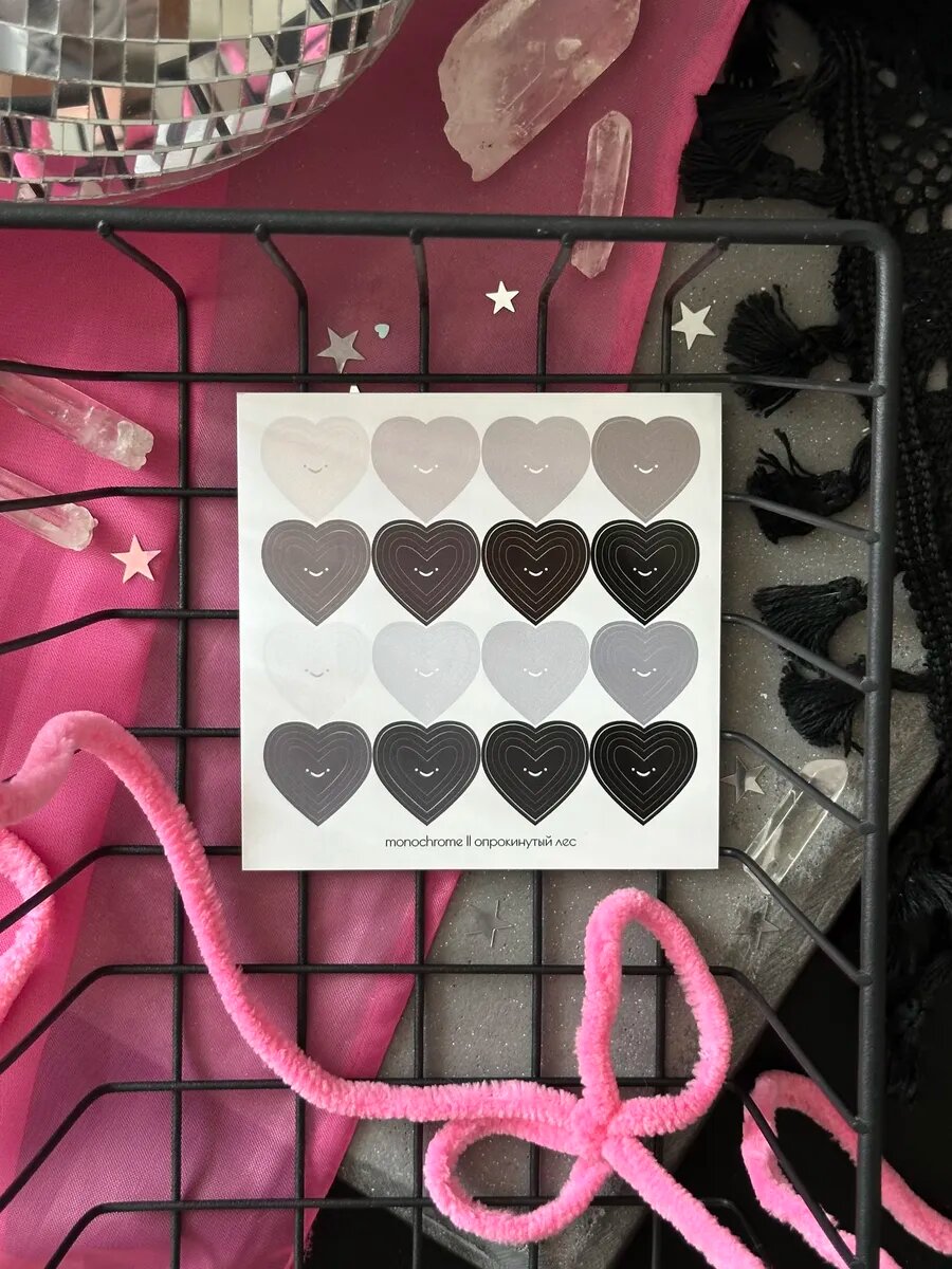 Стикеры виниловые 10х10 см 'monochrome'