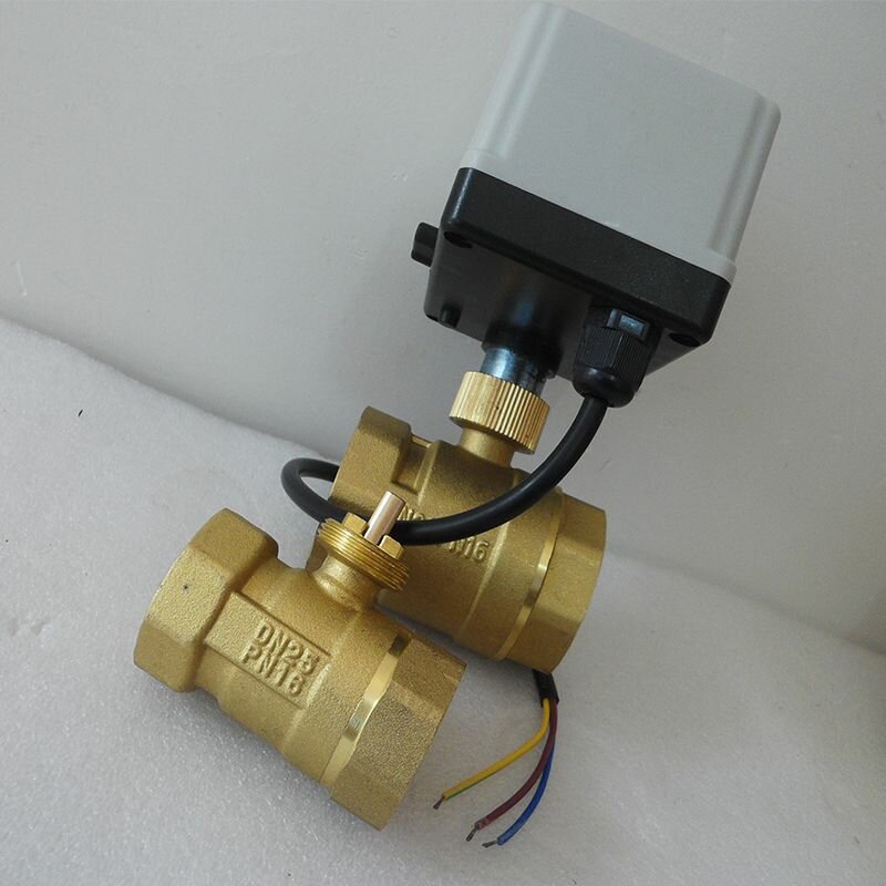 Латунный Шаровой кран с электроприводом с ручным выключателем 1 дюйм 220B AC 3 линии 2 контролирует