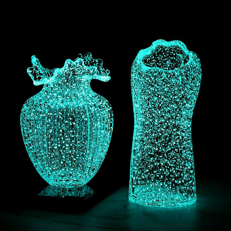 Светящаяся стеклянная ваза для украшения дома звездная ваза, 21 см , Стекло, 1 шт