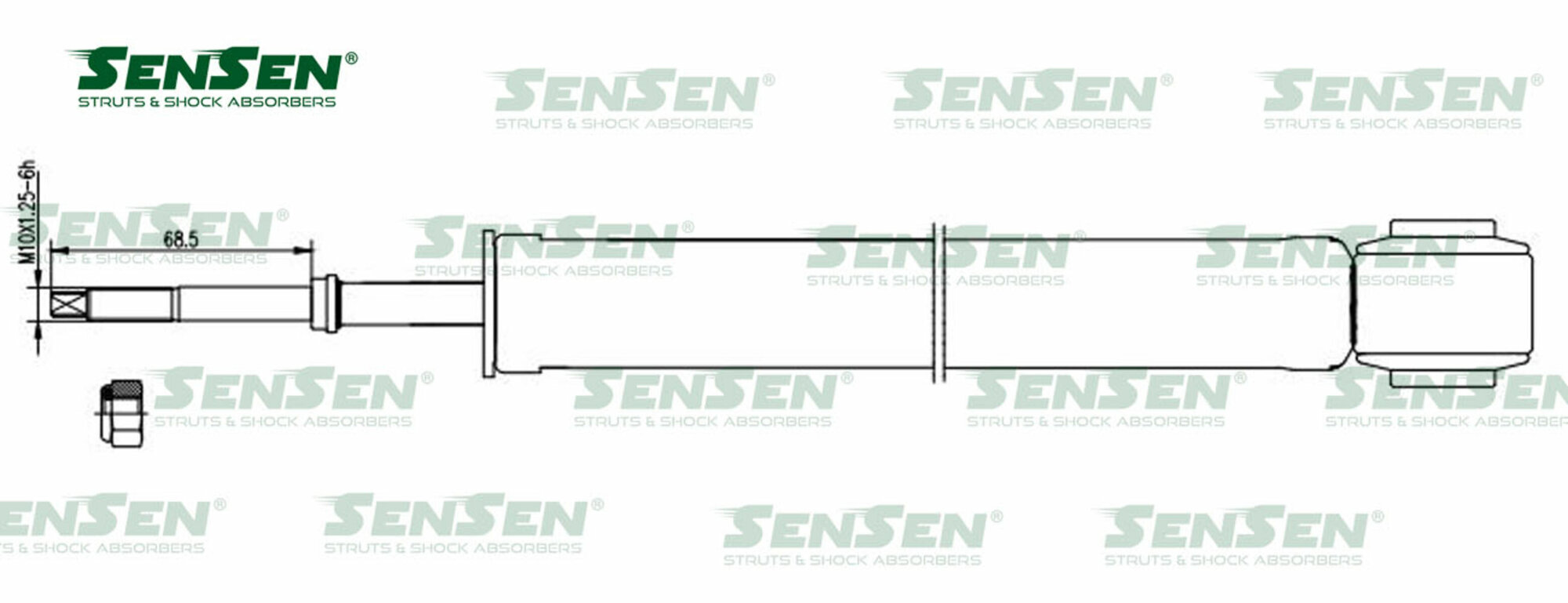 Амортизатор Зад. Газ Nissan Tiida(Sensen 32120277)