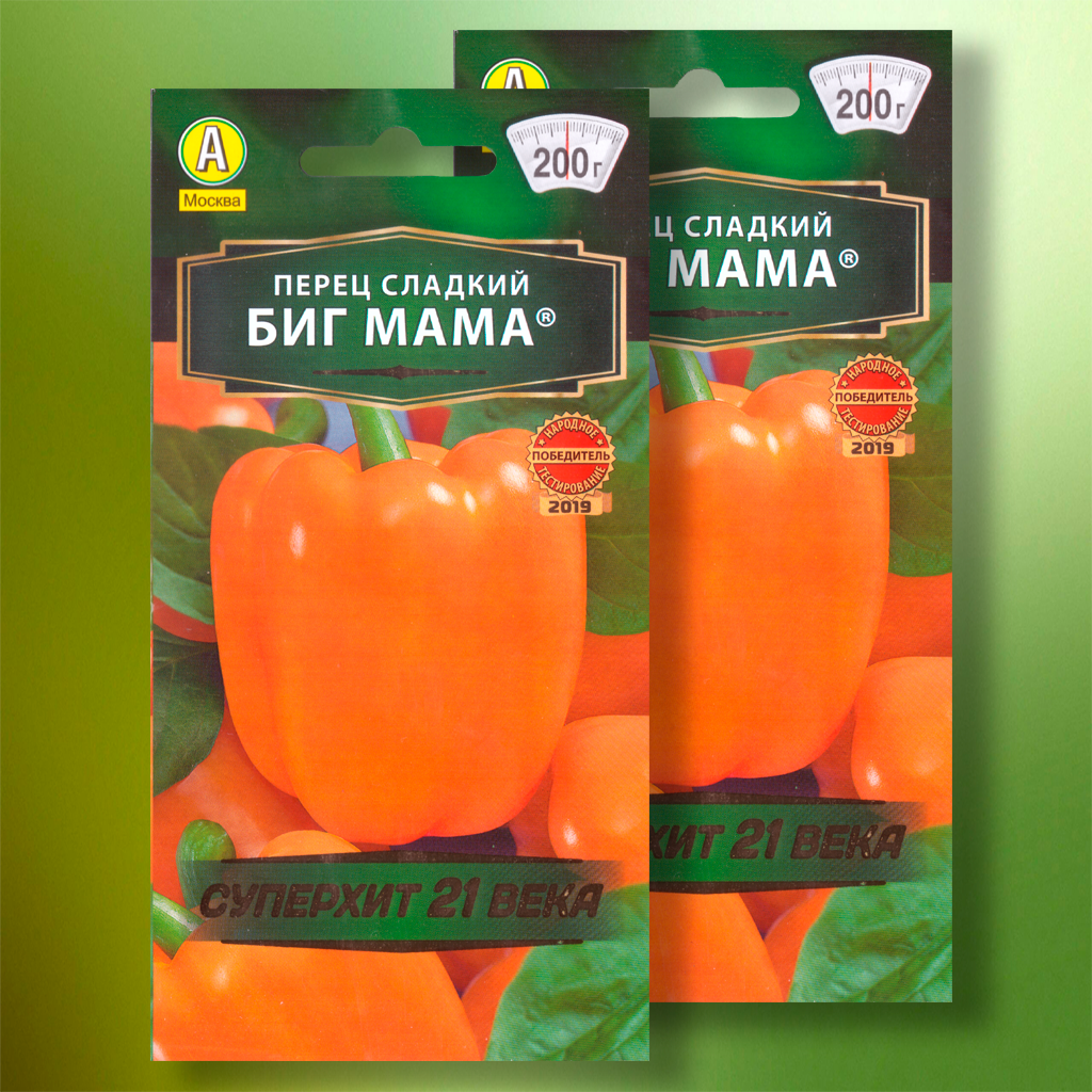 Семена перца сладкого "Биг Мама", изготовитель "Агрофирма Аэлита", 2шт.