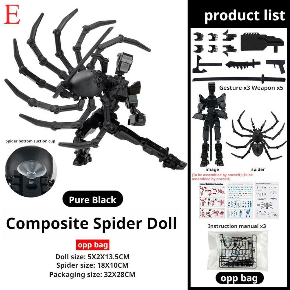 Человек-паук, робот-солдат, модель человека, игрушка, 3D-печатные деформируемые игрушки ручной работы