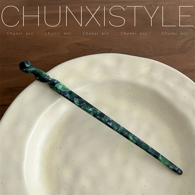 Палочки для волос в китайском стиле, винтажные ацетатные смолы, мраморные женские заколки для волос, головной убор, свадебные украшения, аксессуары для волос