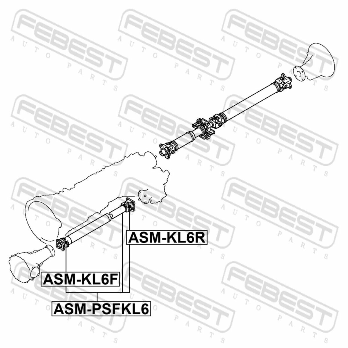 Крестовина Карданного Вала Задняя 29X76(Febest Asm-Kl6R)