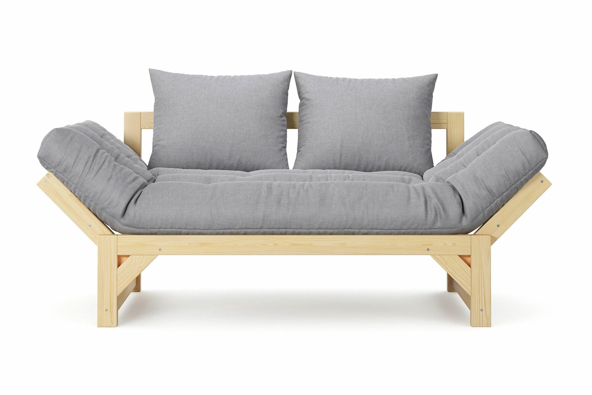 Диван кушетка Амбер-8 светло-серая рогожка