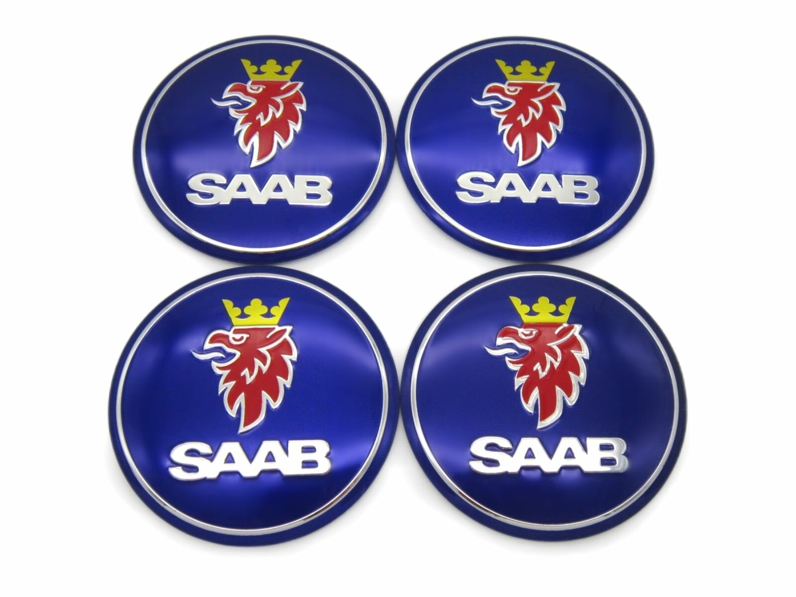 Наклейки на колесные диски и колпаки SAAB 54 мм алюминий сфера