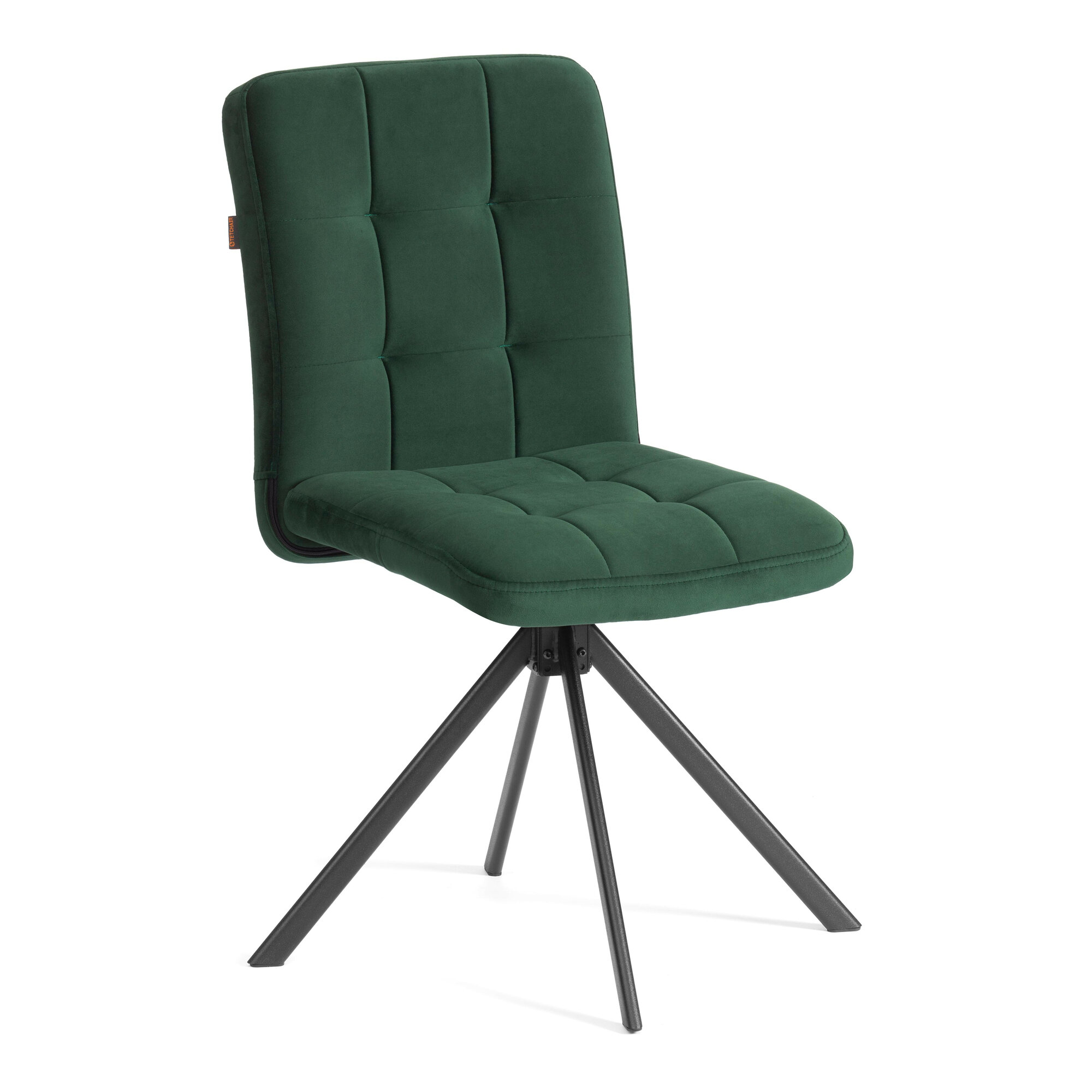 Стул обеденный TetChair Medeo, поворотный механизм 360, велюр, Deep Forest (изумруд)