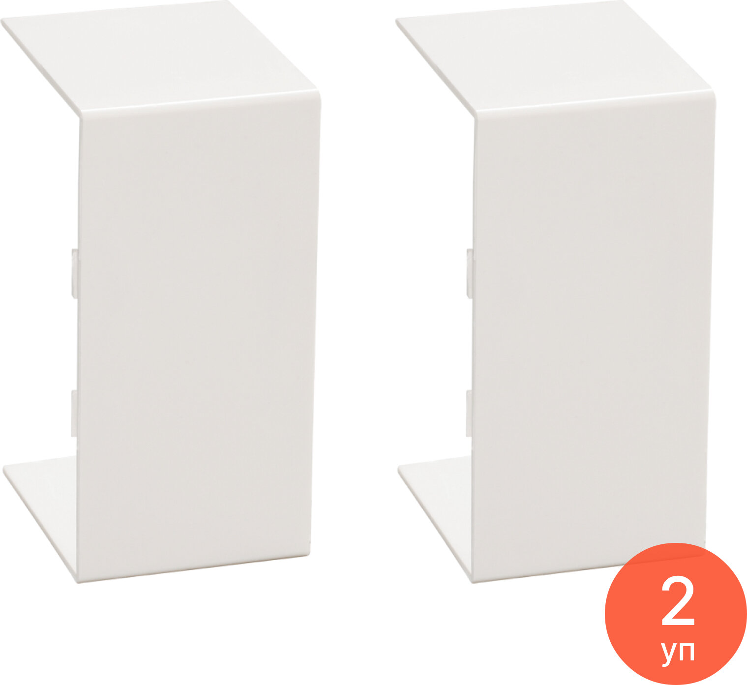 Соединитель для кабель-каналов IEK / ИЕК Elecor на стык КМС, из пластика, белый, 40×25мм, 4шт. / электрика (комплект из 2 уп)