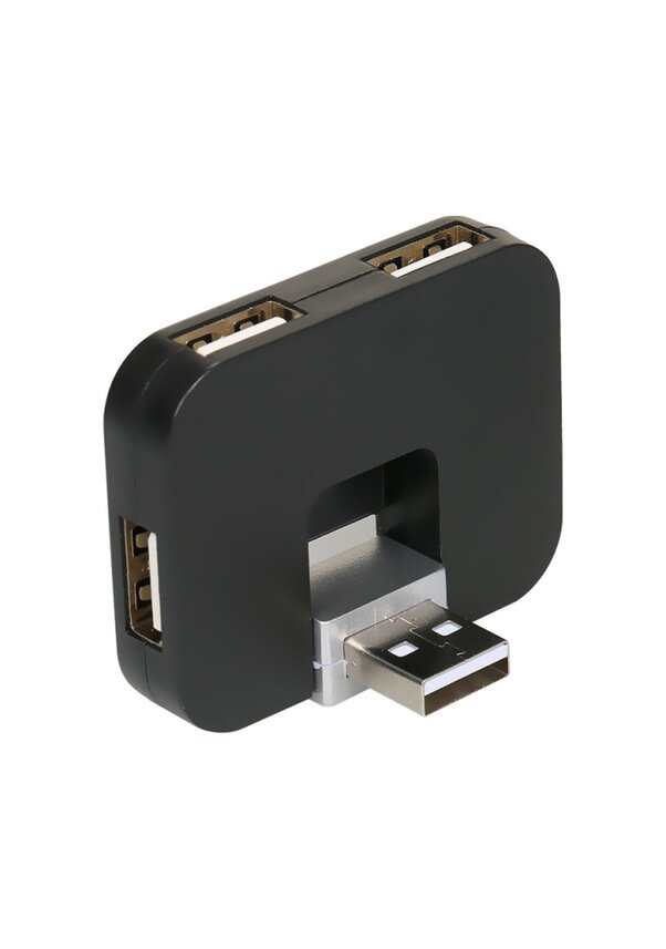 4-портовый USB2.0 концентратор с вращающимся USB2.0 конвертером, поддержкой USB-вентилятора, мыши, клавиатуры, мобильного жесткого диска, U-диска, USB-подсветки для ПК и ноутбука