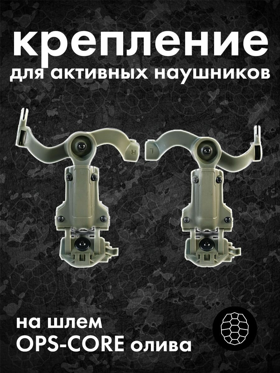 Крепления для активных наушников на шлем Чебурашки