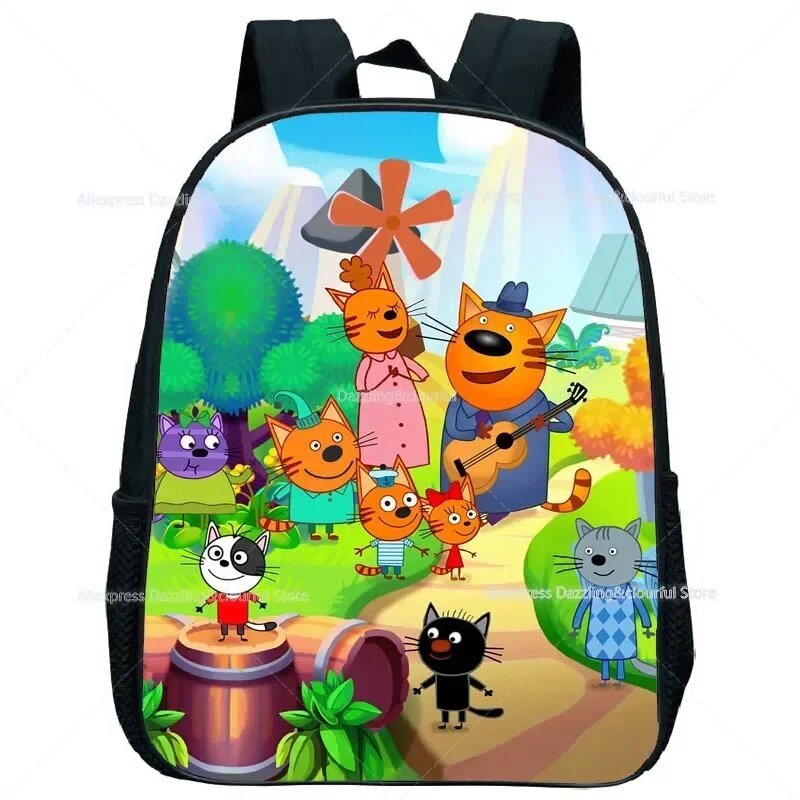 Рюкзак для детского сада «Три котята» E Cats, семейные детские рюкзаки для мальчиков и девочек, мини-моя семья, три счастливых кошек, Mochila, подарок