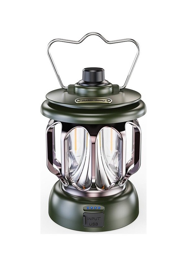 Перезаряжаемый светодиодный фонарь для кемпинга Dake Green Color, портативный многофункциональный фонарь, фонарь для походов и палаток, водонепроницаемый, зелёный