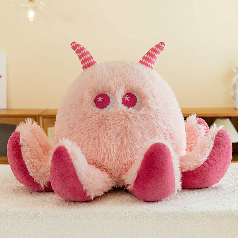 Мягкая и забавная плюшевая игрушка-осьминог из нежных материалов, доступная в трех размерах для игр и декора