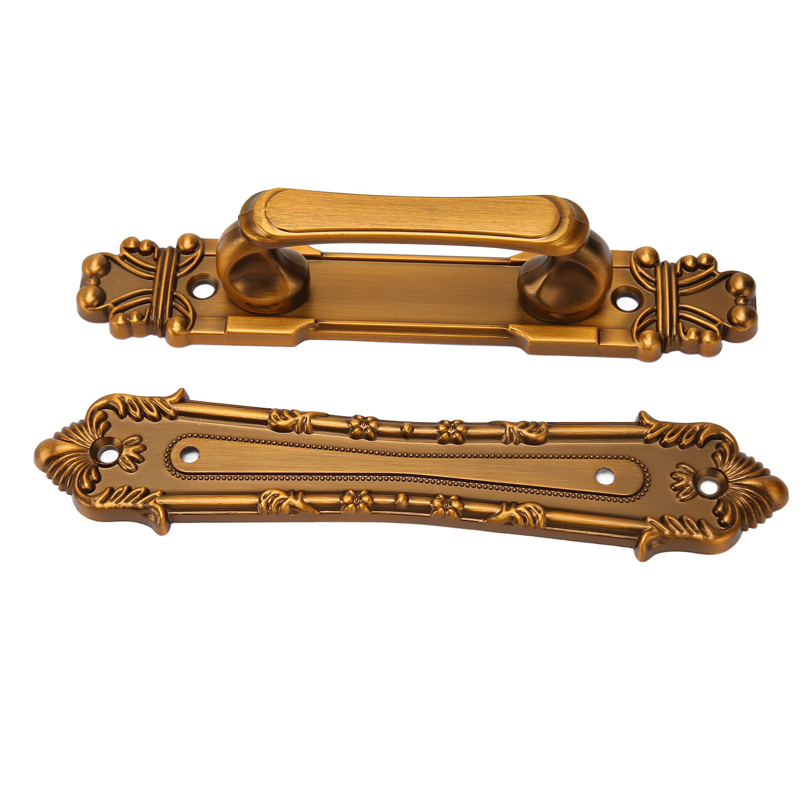 Раздвижные дверные ручки сарая, большой двухсторонний дизайн в деревенском стиле для ворот, гаражей, навесов, мебели, материал из алюминиевого сплава, бронза