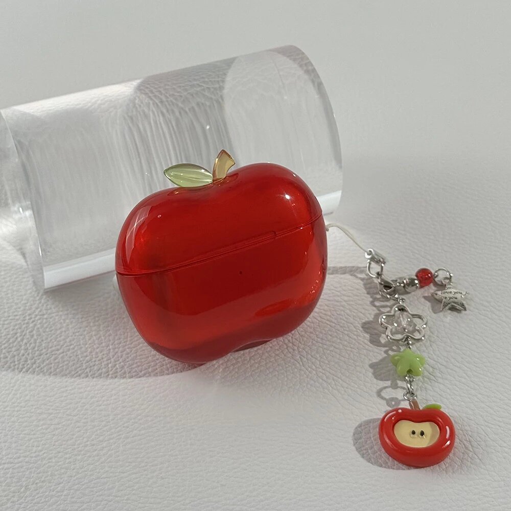Красный чехол для AirPods 4 с брелоком Erilles