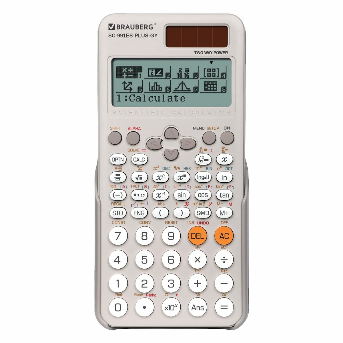 Калькулятор инженерный Brauberg SC-991ES-PLUS-GY (10+2-разрядный) 252 функции, серый (272652), 10шт.