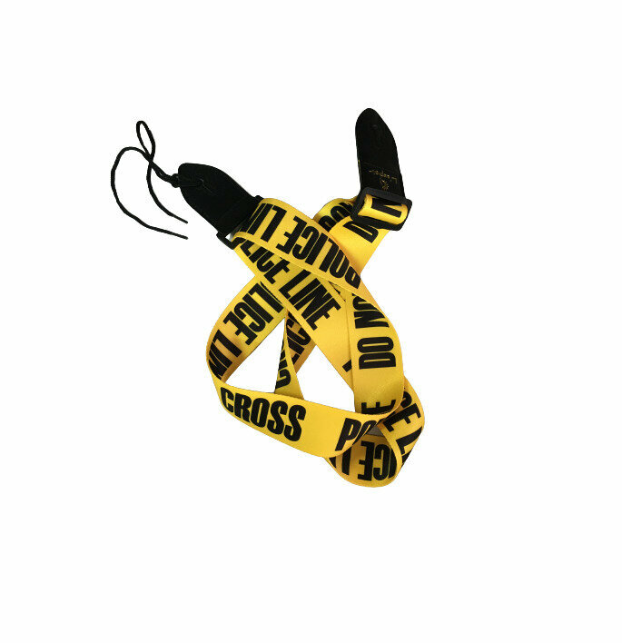 Ремень для бас и электрогитары DO NOT CROSS POLICE LINE