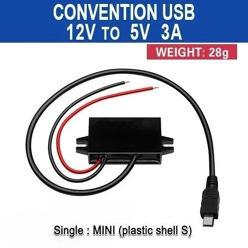 Конвертер 12В в 5В waohei 3A single MINI USB
