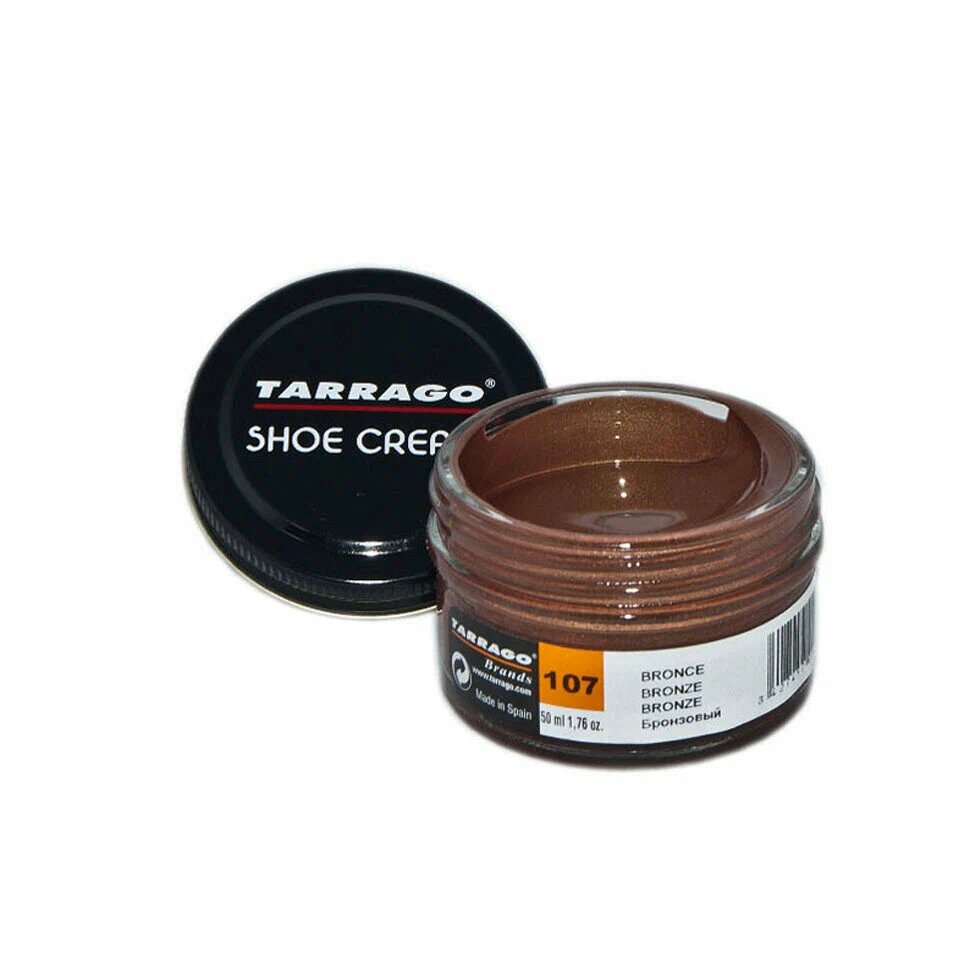 Крем для обуви из гладкой кожи Tarrago SHOE Cream 50 мл, цвет 107 бронзовый