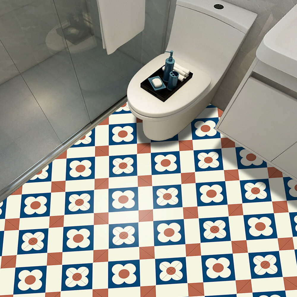 10шт Виниловые самоклеящиеся наклейки на плитку Bleucoin Positano для кухонного и ванной комнаты. Водостойкие и съемные наклейки на плитку для мгновенного преображения.